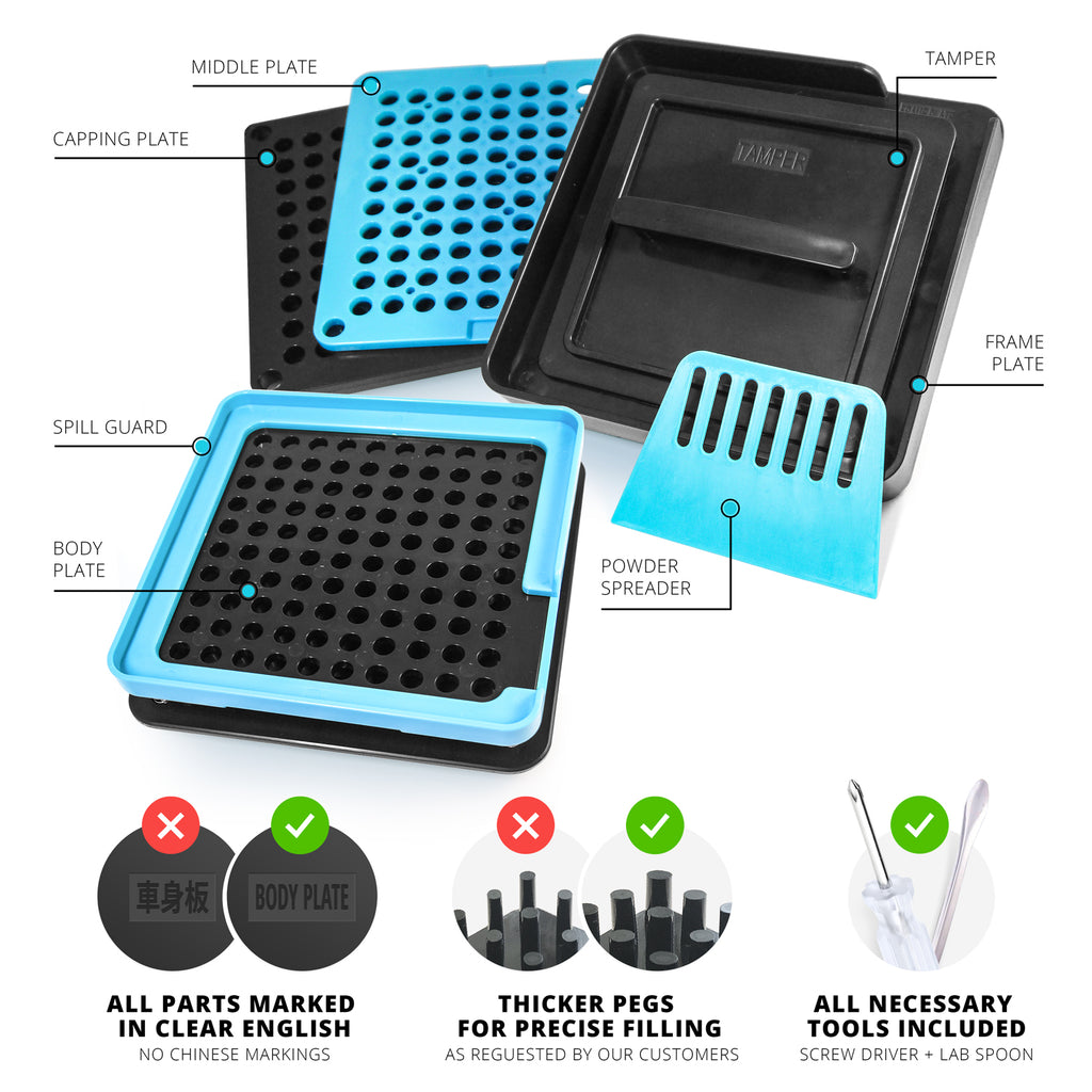 Capsule Filling Machine Size 00 With 1000 Vegetarian Capsules – ALL-IN ...